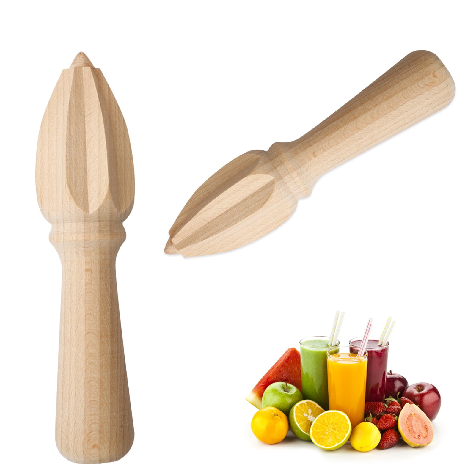 Manual Wood Lemon Squeezer Cone Shape Design Comfortable Grip, Handheld ...