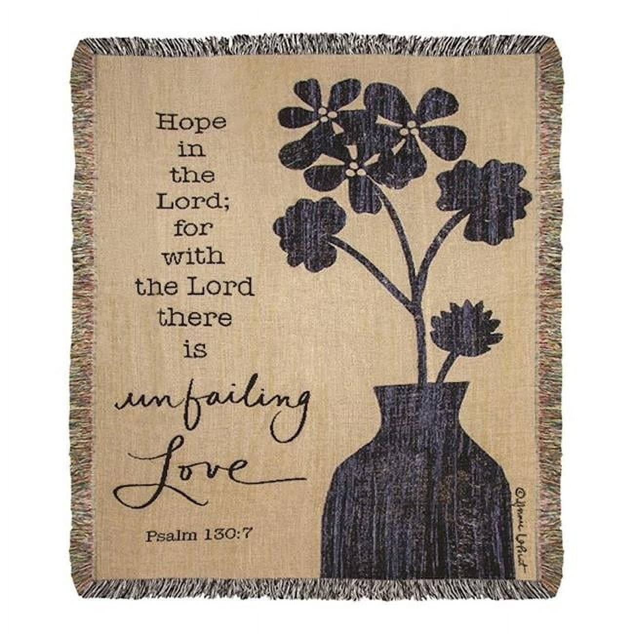 Manual Woodworkers & Weavers 33732X 50 x 60 in. Throw-Hope in The Lord ...