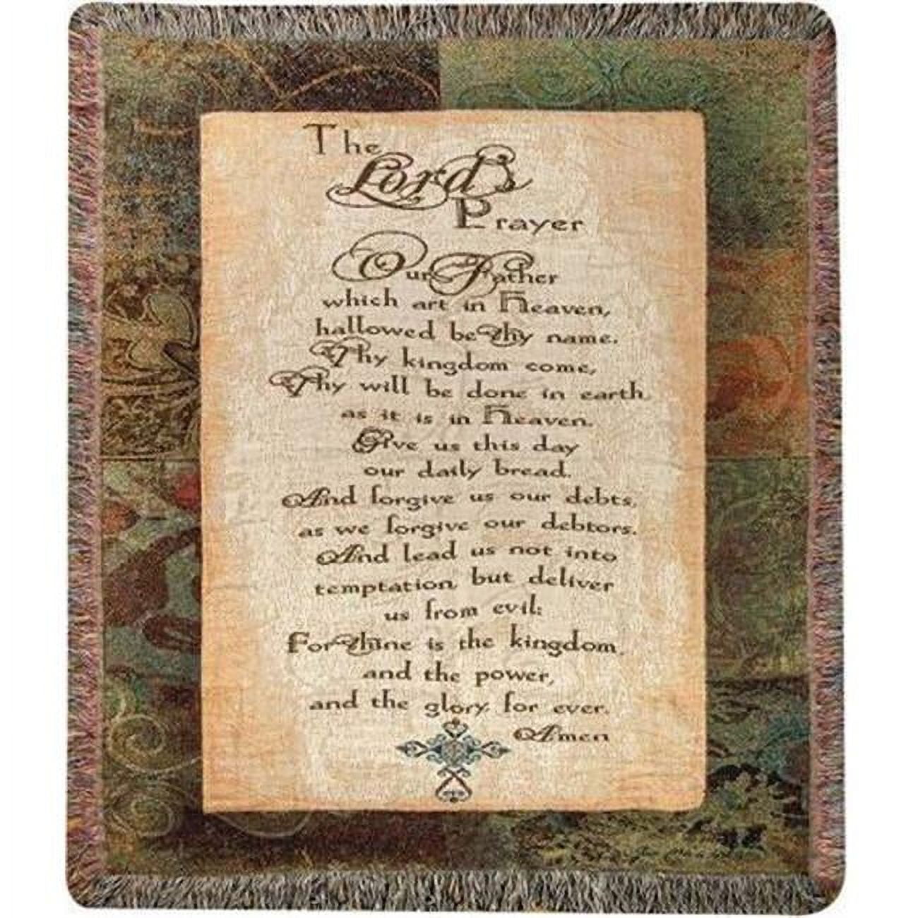 Manual Woodworkers & Weavers 50 x 60 in. The Lords Prayer Tap Throw ...