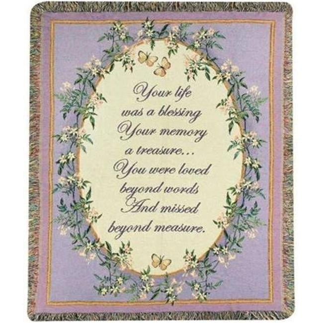 Manual Woodworkers & Weavers 50 x 60 in. Your Life Was a Blessing Throw ...
