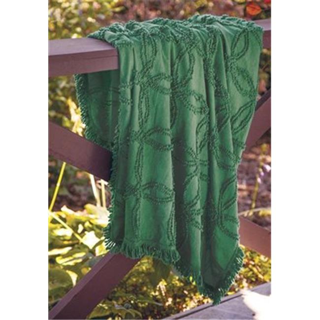 Manual Woodworkers & Weavers 60 x 50 in. Tufted Cotton Cactus Throw ...