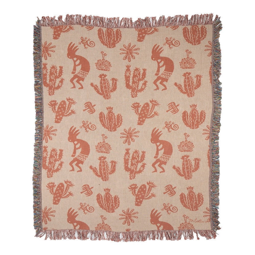 Manual Woodworkers & Weavers ATKOK 50 x 60 in. Kokopelli Tapestry Throw ...