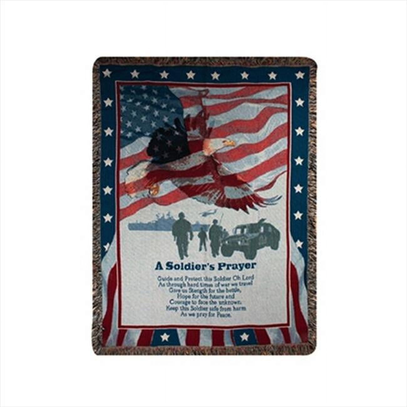 Manual Woodworkers and Weavers A Soldier Prayer Tapestry Throw Blanket ...