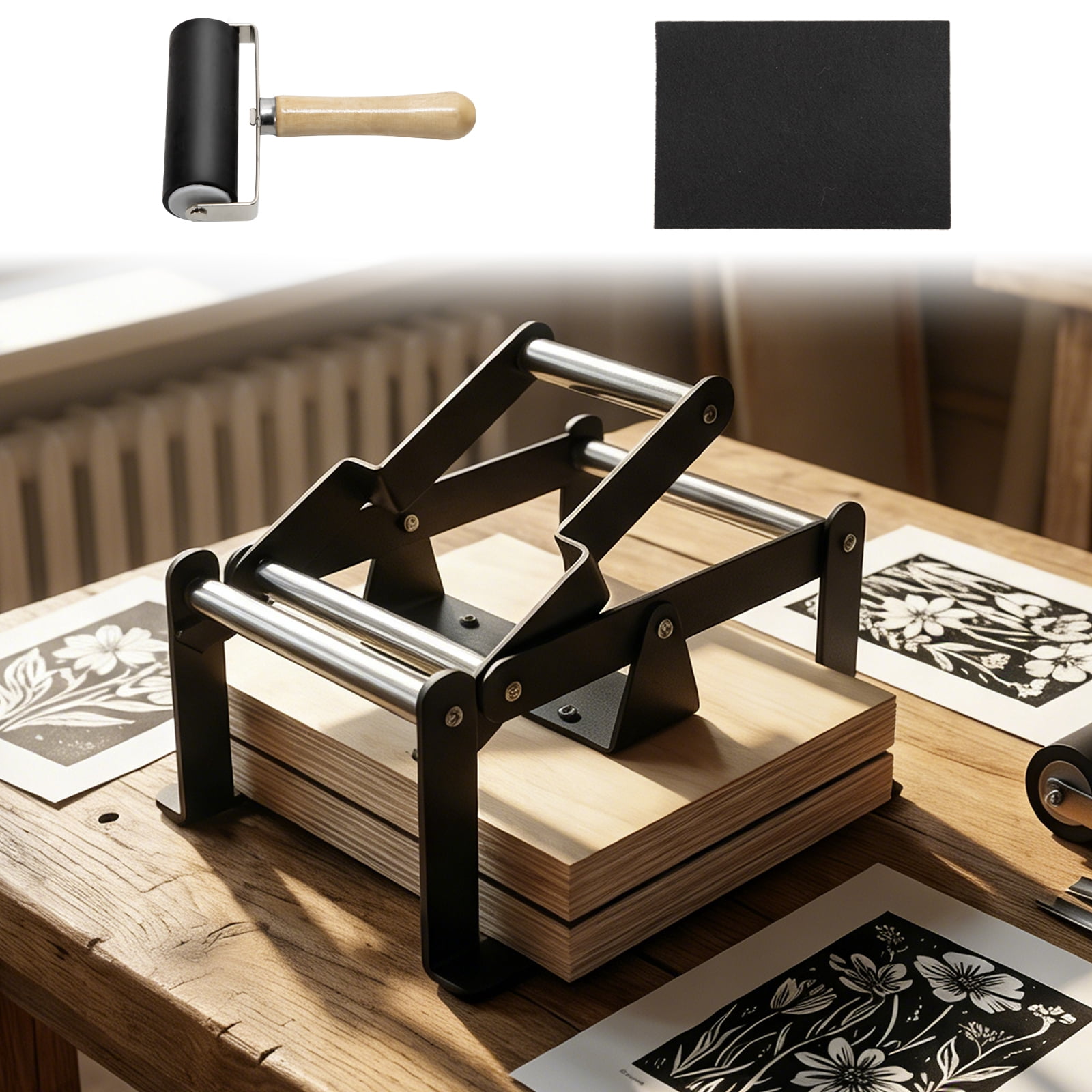 A4 Linocut Printing Hand Lever Press Machine, Linocut Press Machine ...