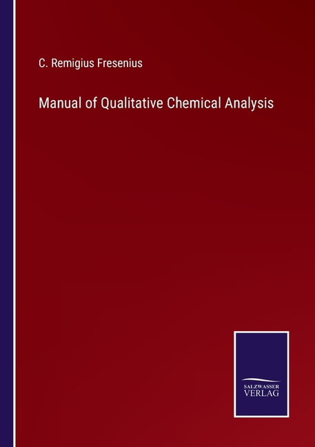 Manual of Qualitative Chemical Analysis - Walmart.com
