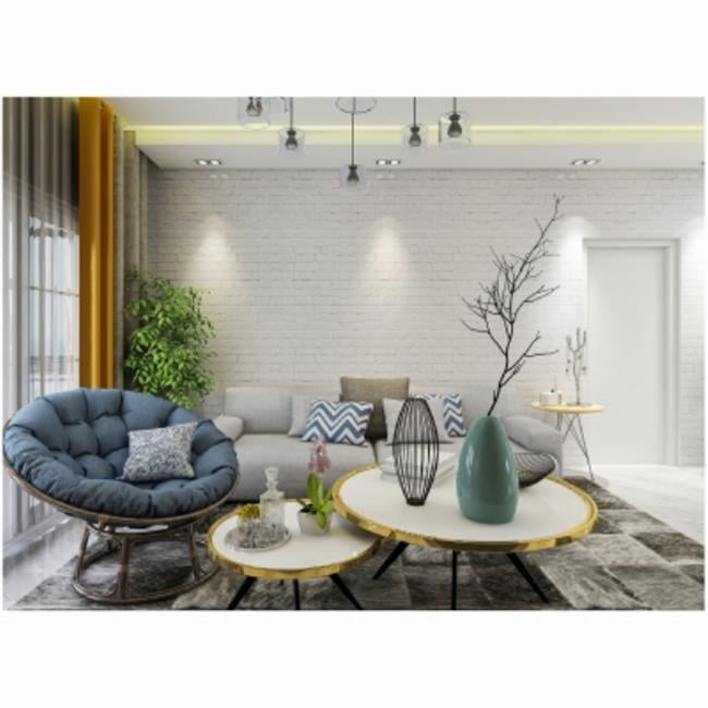 Manubric 2.5 in White Oslo Plaster-Based Decorative Interior Brick ...