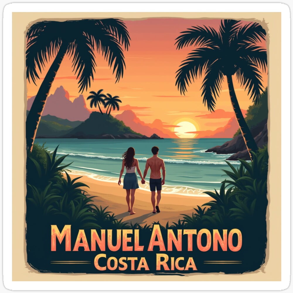 Manuel Antonio, Costa Rica: A Tropical Paradise Sticker Phone Decal ...