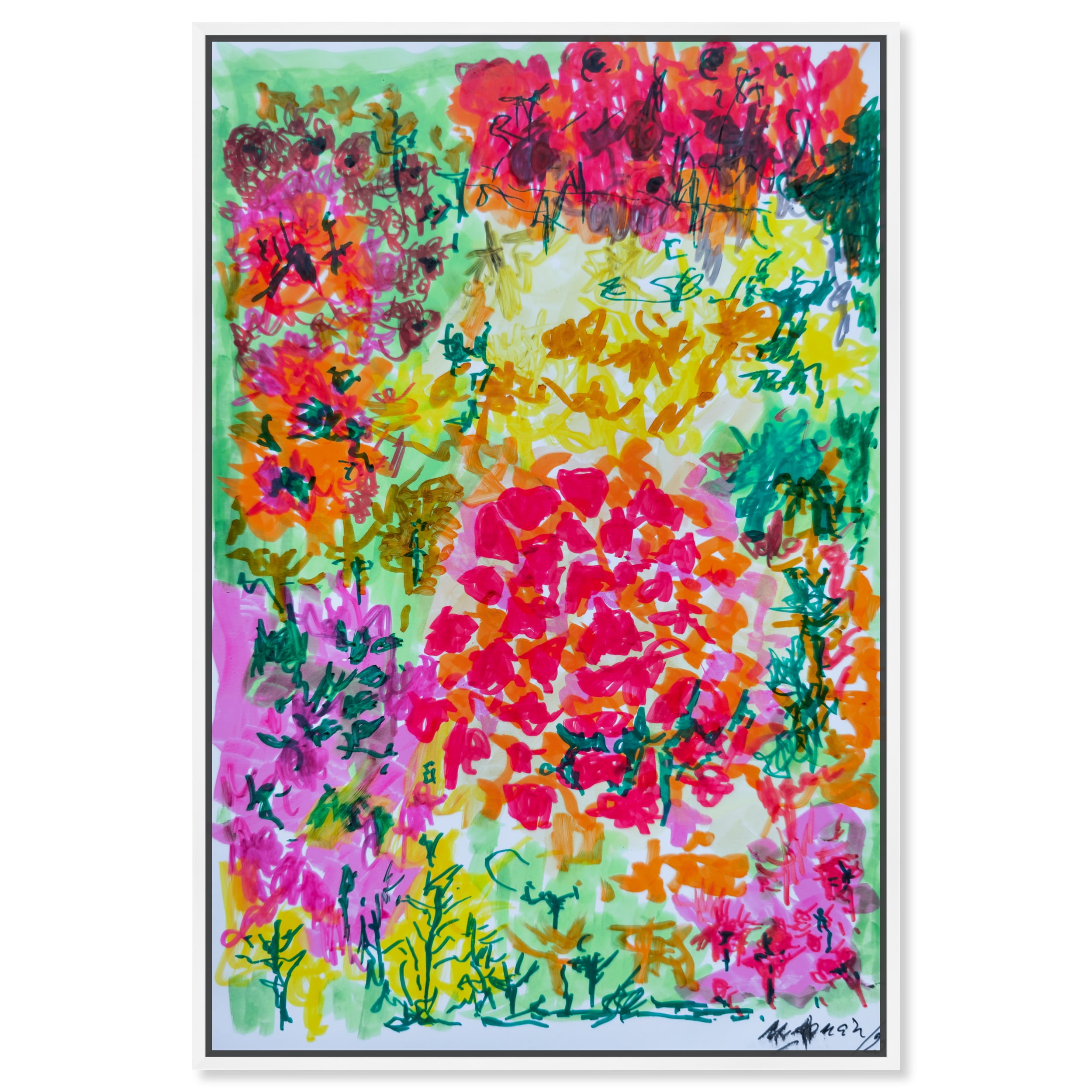 Manuel Roman-Floral Plaza Beach Life Inspired Pastel Color Canvas Wall ...