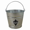 2 gal Round Bucket, 9 in H, 10 in Dia, Silver, Galvanized Steel ...