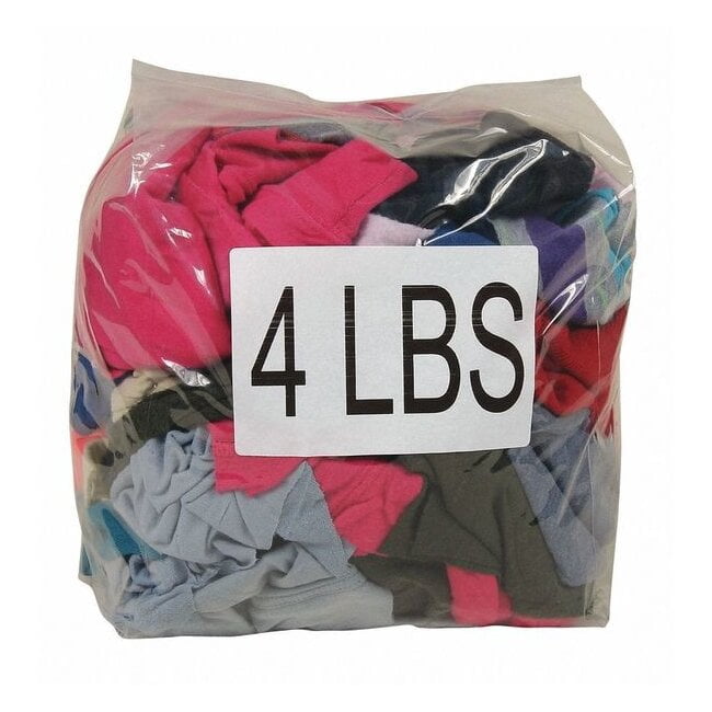 Recycled Cotton Sweatshirt Cloth Rag 4 lb. Varies Sizes, Assorted ...