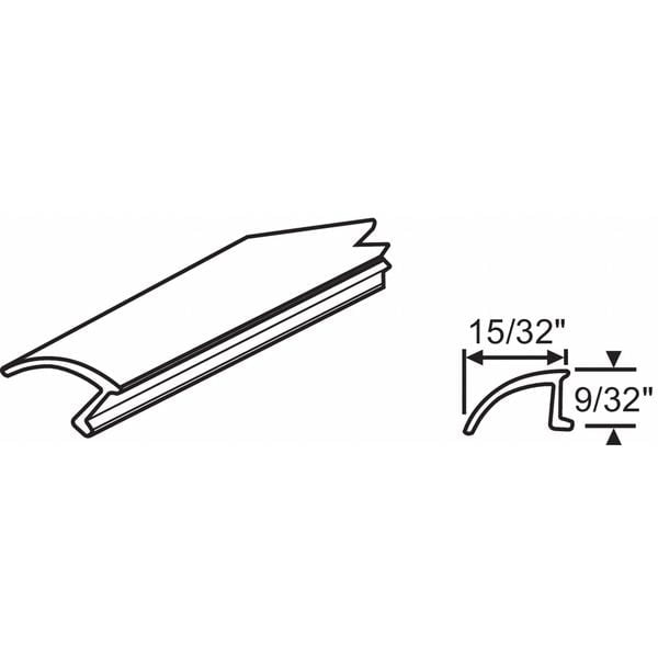 Manufacturer Varies Glazing Bead, White, Vinyl, 9/32 in H 65-4-6 ...