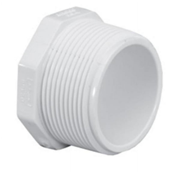 Manufacturer Varies Hex Head Plug, 3/4 in, Schedule 40,White 450007 ...