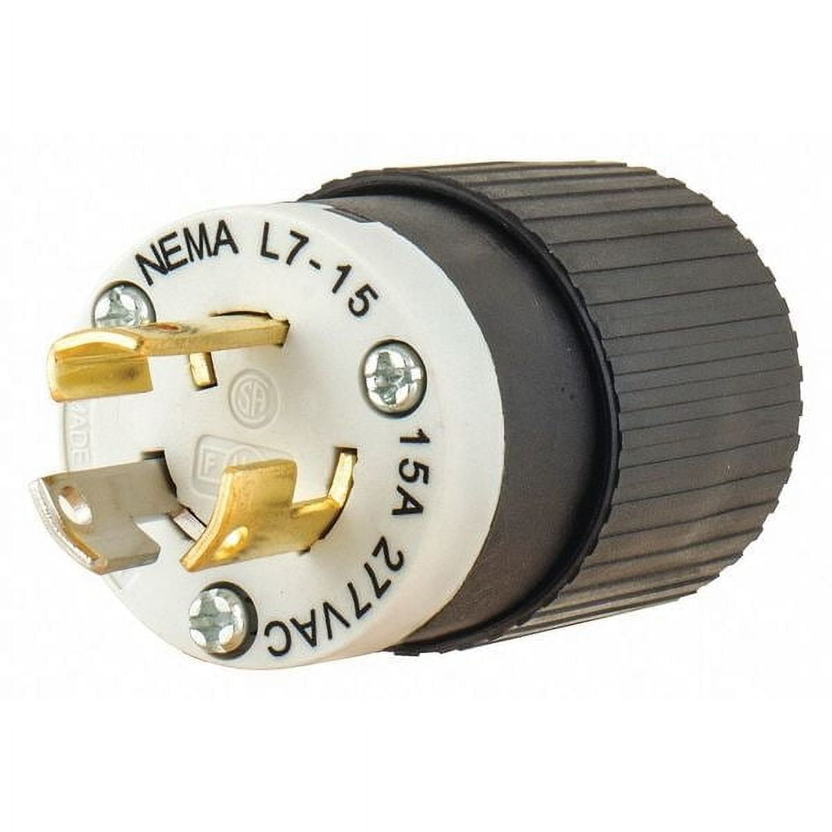 Bryant Locking Plug,Black/Wht,277VAC,2.0 HP,15A 4770NP - Walmart ...