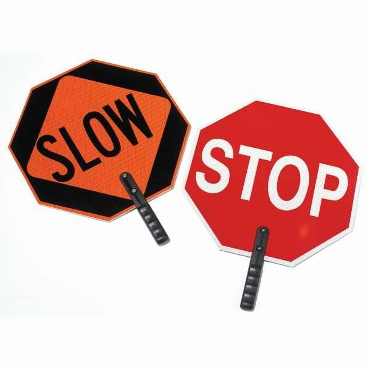 Paddle Sign, Orange/Black, Red/White, ABS Plastic, Handle - Walmart.com