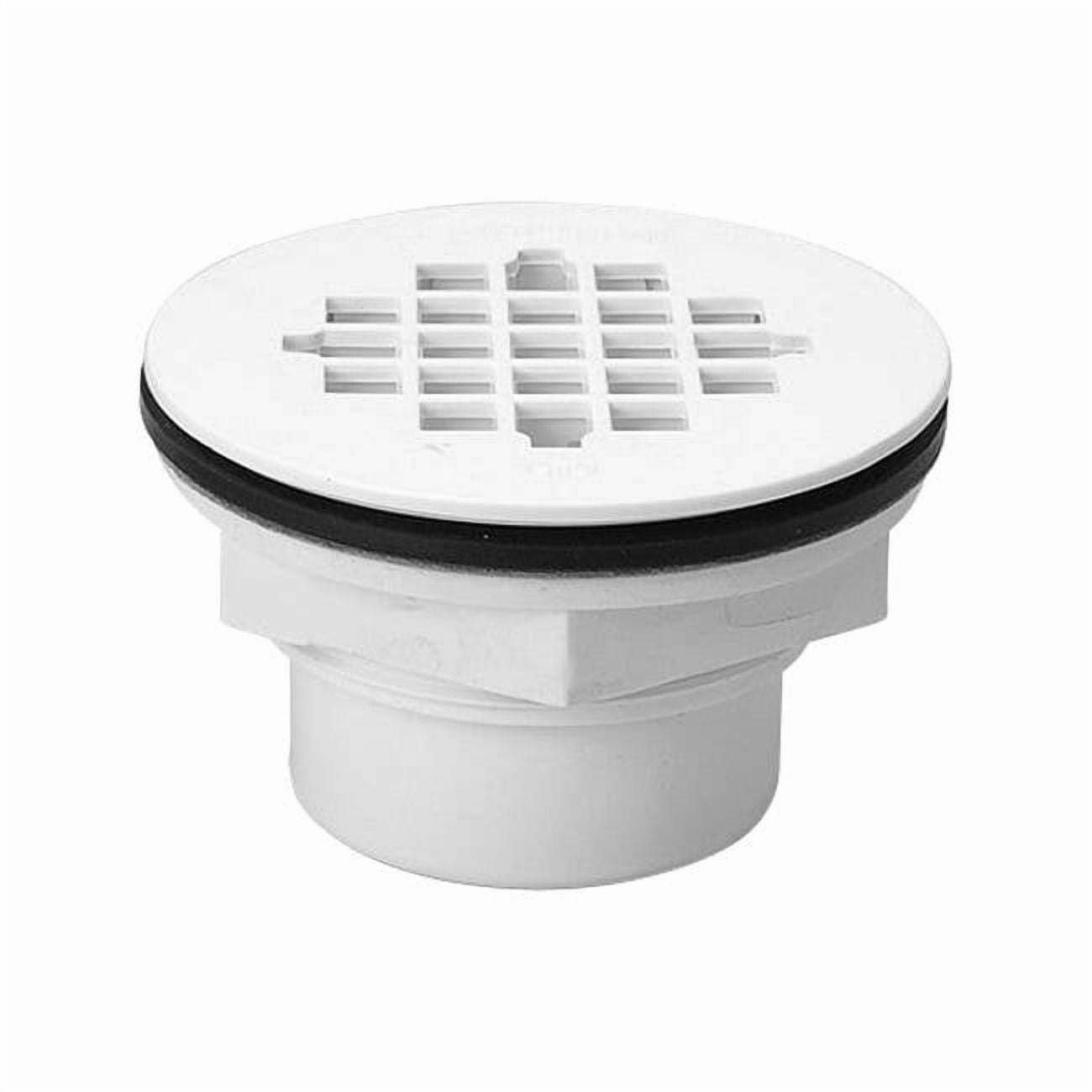 Manufacturer Varies Shower Drain,Solvent Weld,PVC,White Grid 133-104 ...