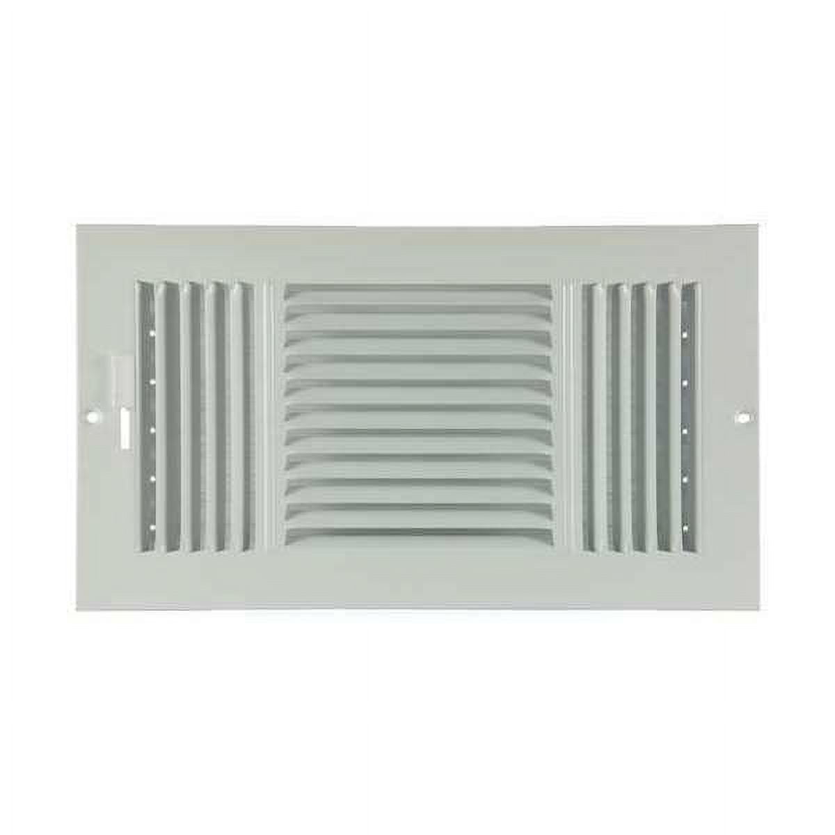 Ceiling/Wall Register, 13-3/4 in W x 7-3/4 in H x 1-1/8 in D, Louvered ...