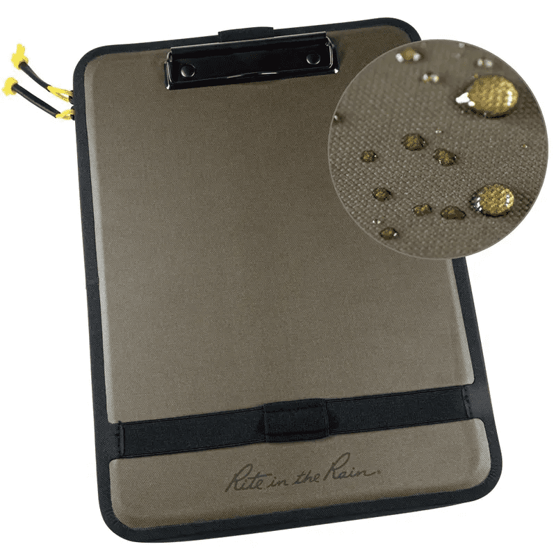 Rite In The Rain 297 Monsoon Green/Black Waterproof Clipboard with ...
