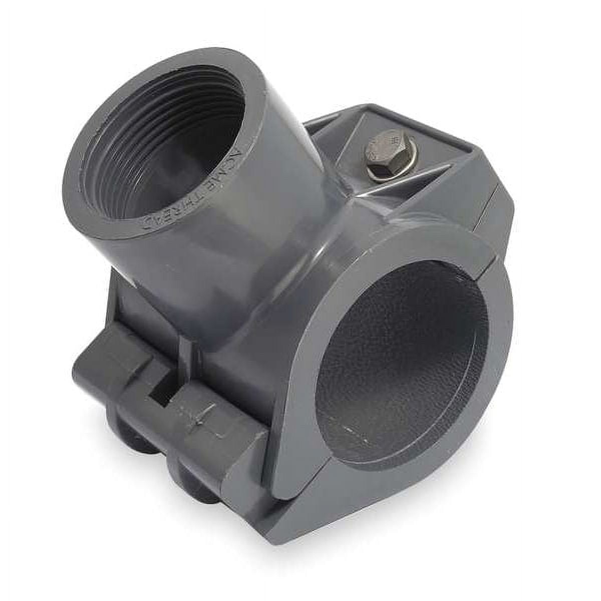 PVC Tee with Saddle Tap, Female Acme, 4 in x 1 1/2 in Pipe Size ...