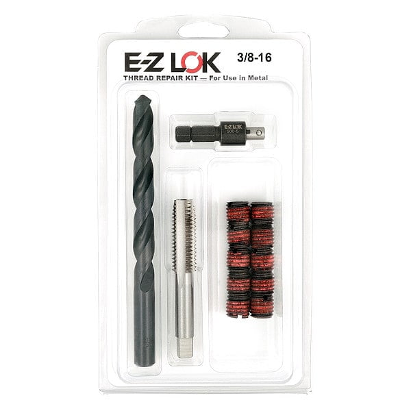 Thread Repair Kit, Self Locking Thread Inserts, Steel, 10 Inserts ...