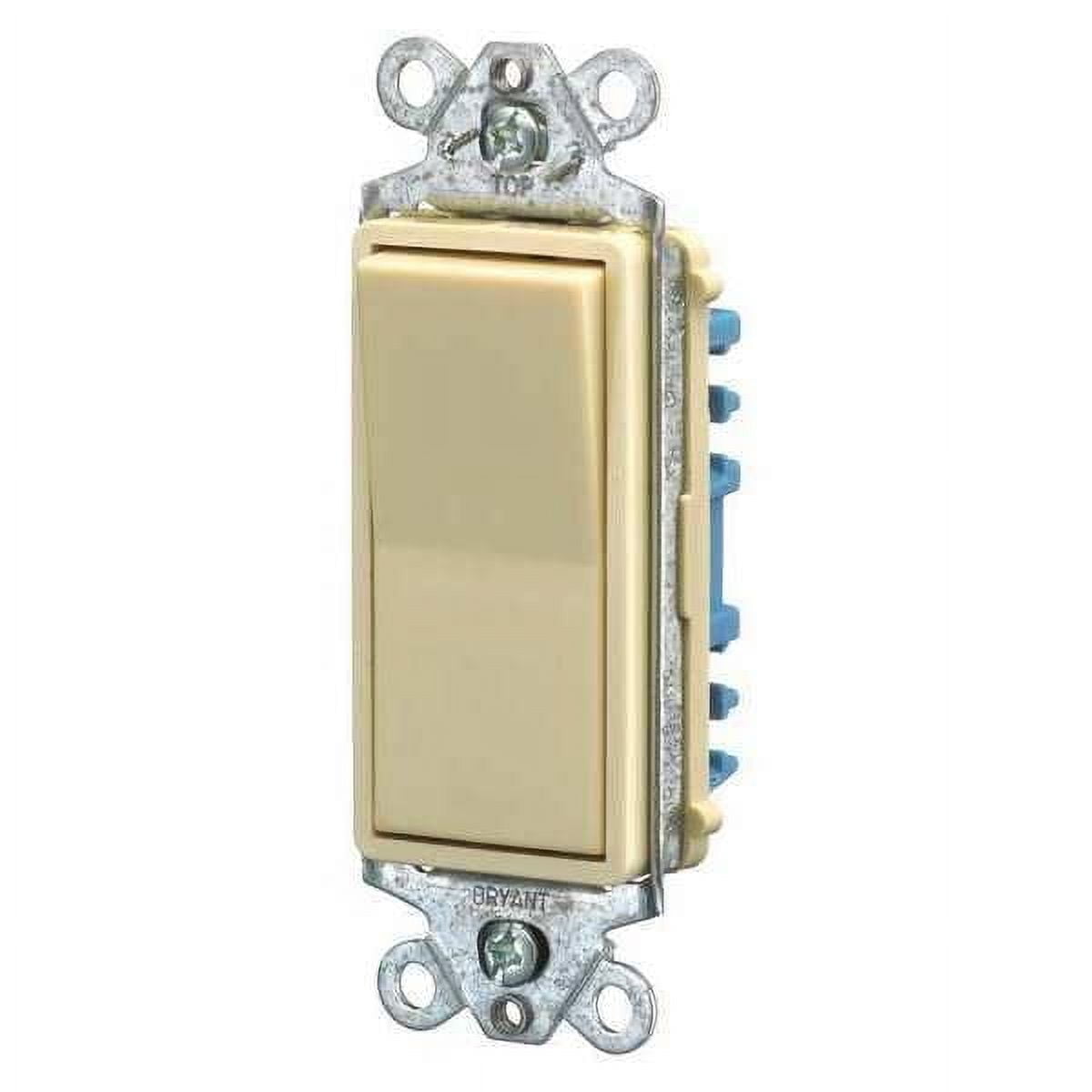 Bryant Wall Switch,15A,Ivory,3-Way Type,Rocker 9803I - Walmart.com