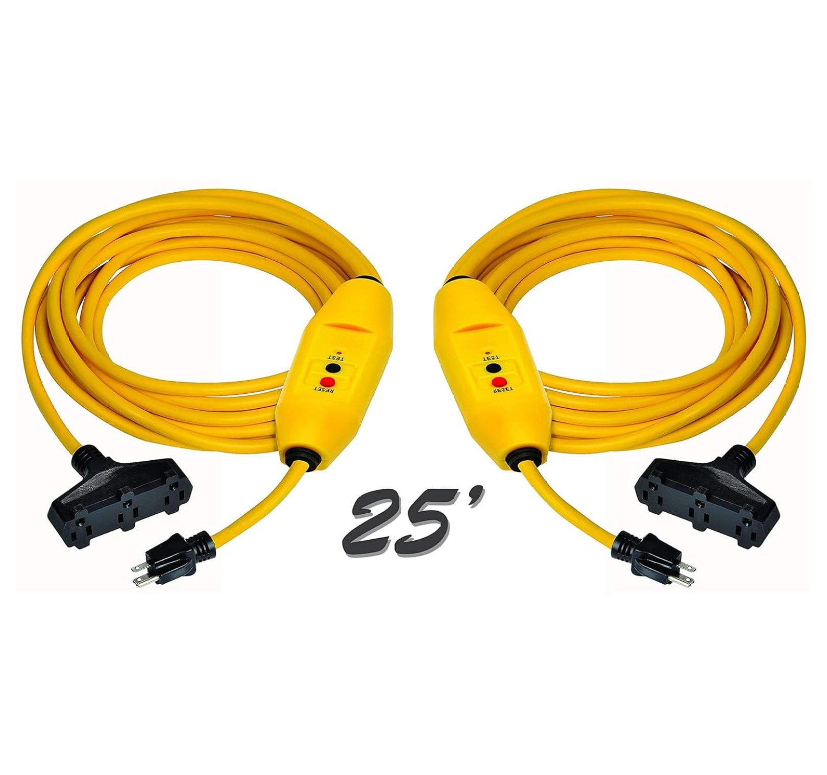 Manufacturing 30438302-01 Auto-Reset 15 AMP Inline GFCI Triple Tap Cord ...