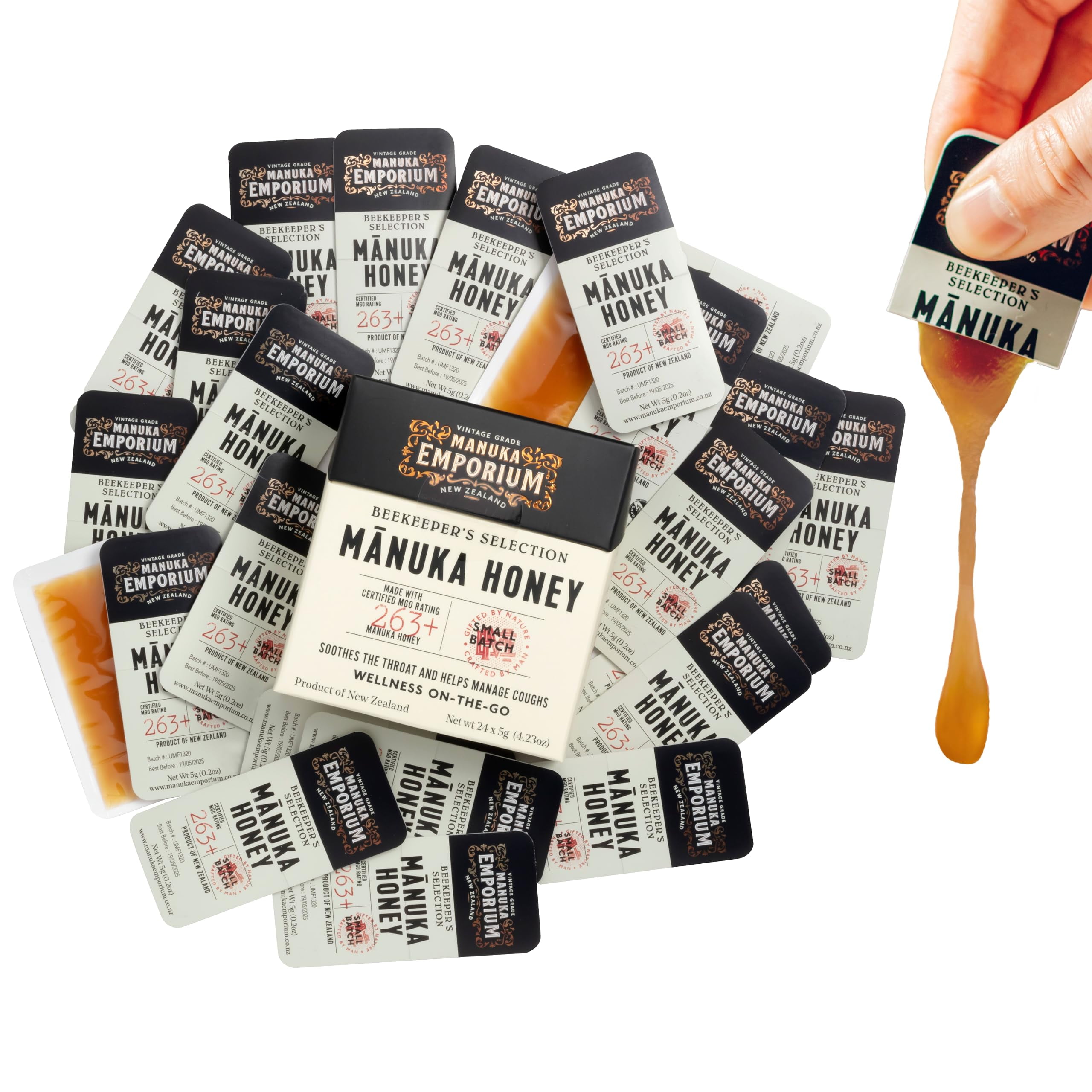 Manuka Emporium Raw Manuka IEF31 Honey Packets MGO 24 x 0.18oz Single ...