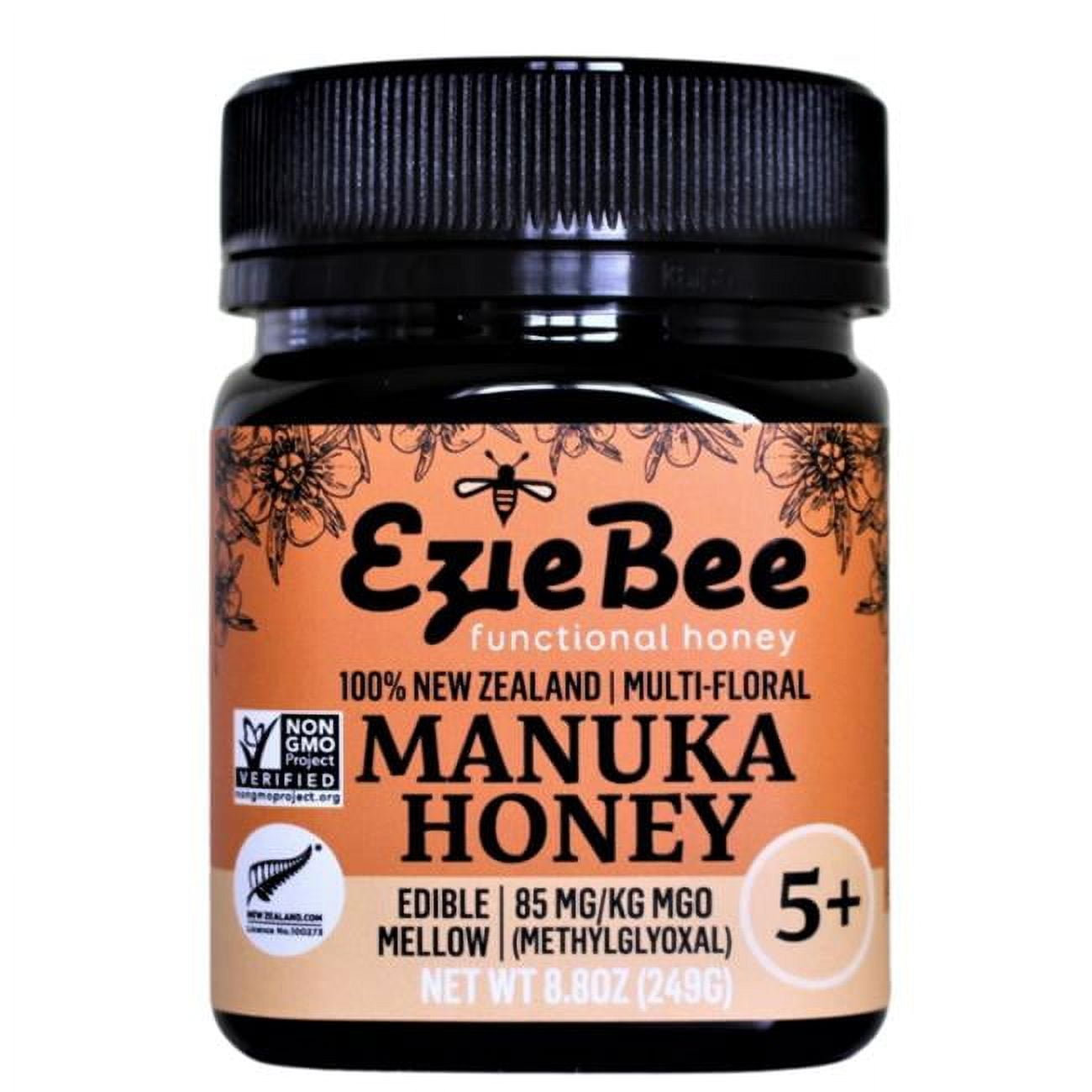 Ezie Bee 735850438825 8.8 oz 5 Plus 85 MGO Manuka Honey - Walmart.com