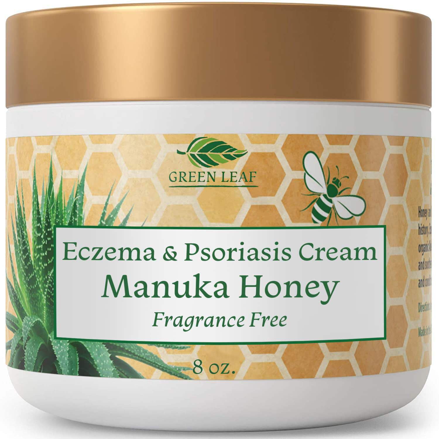 Manuka Honey Eczema Cream (Fragrance Free) - Moisturizing Lotion ...