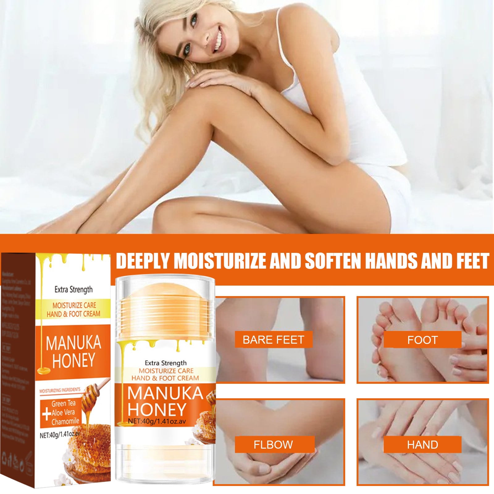 Manuka Honey Honey Hand And Foot Cream, Chapped Heels And FootCream, Moisturizing Care For ...