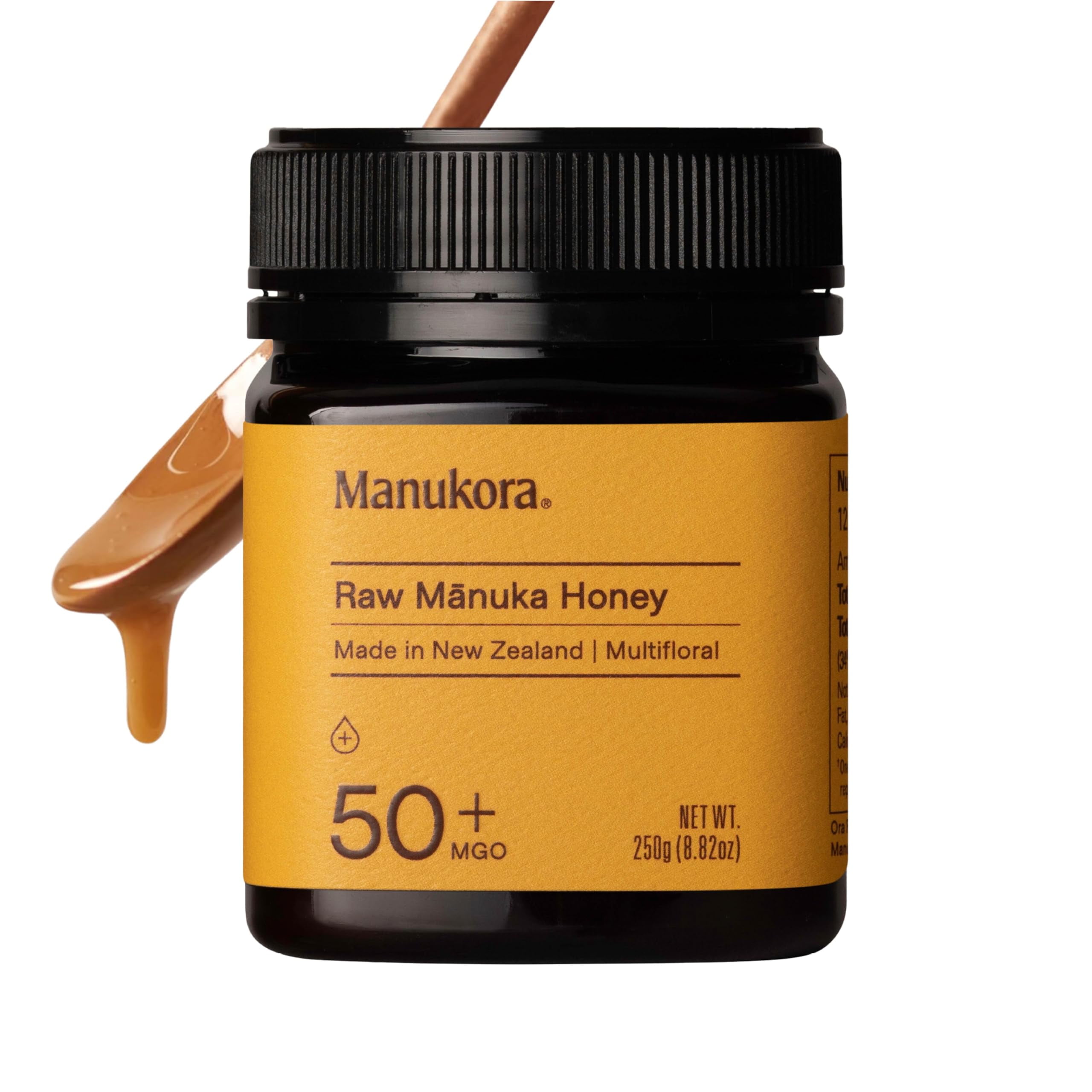 Manukora Raw Manuka Honey, MGO 50+, AIS1 New Zealand Honey, Non-GMO ...