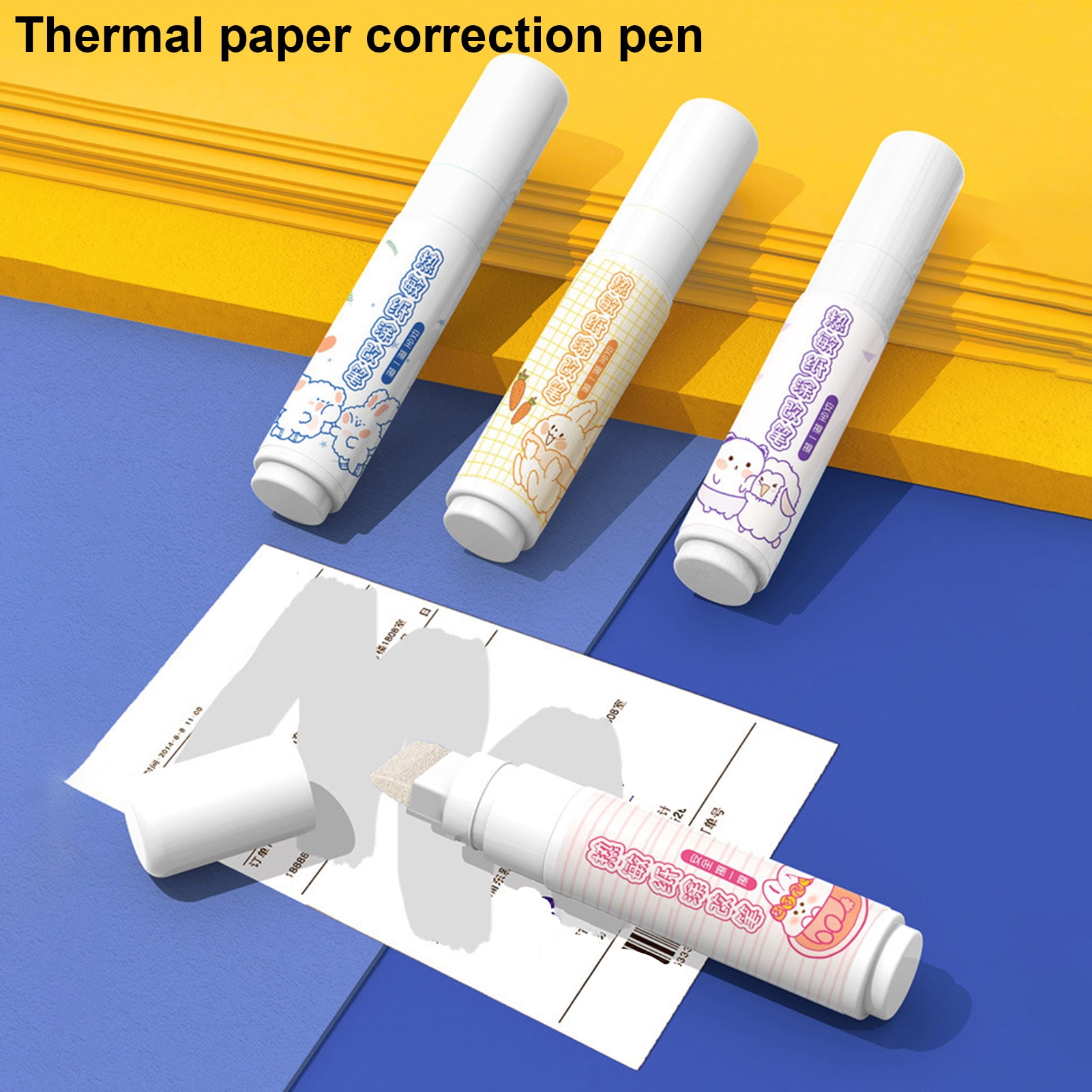 Manunclaims 1 Set Thermal Paper Correction Pen Quick Drying Privacy ...