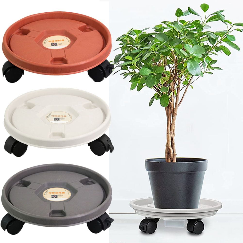 Manunclaims 10.5 inch Plant Caddy, Round Flower Pot Mover, Garden ...