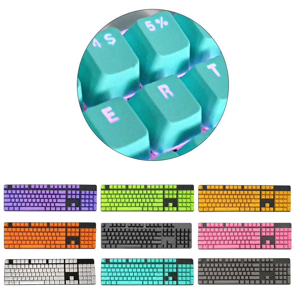 Manunclaims 104Pcs/Set PBT Universal Backlit Key Cap Keycaps for Cherry ...