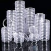 CELECTIGO 38mm Coin Holder Capsules, Clear Round Plastic Coin Container ...