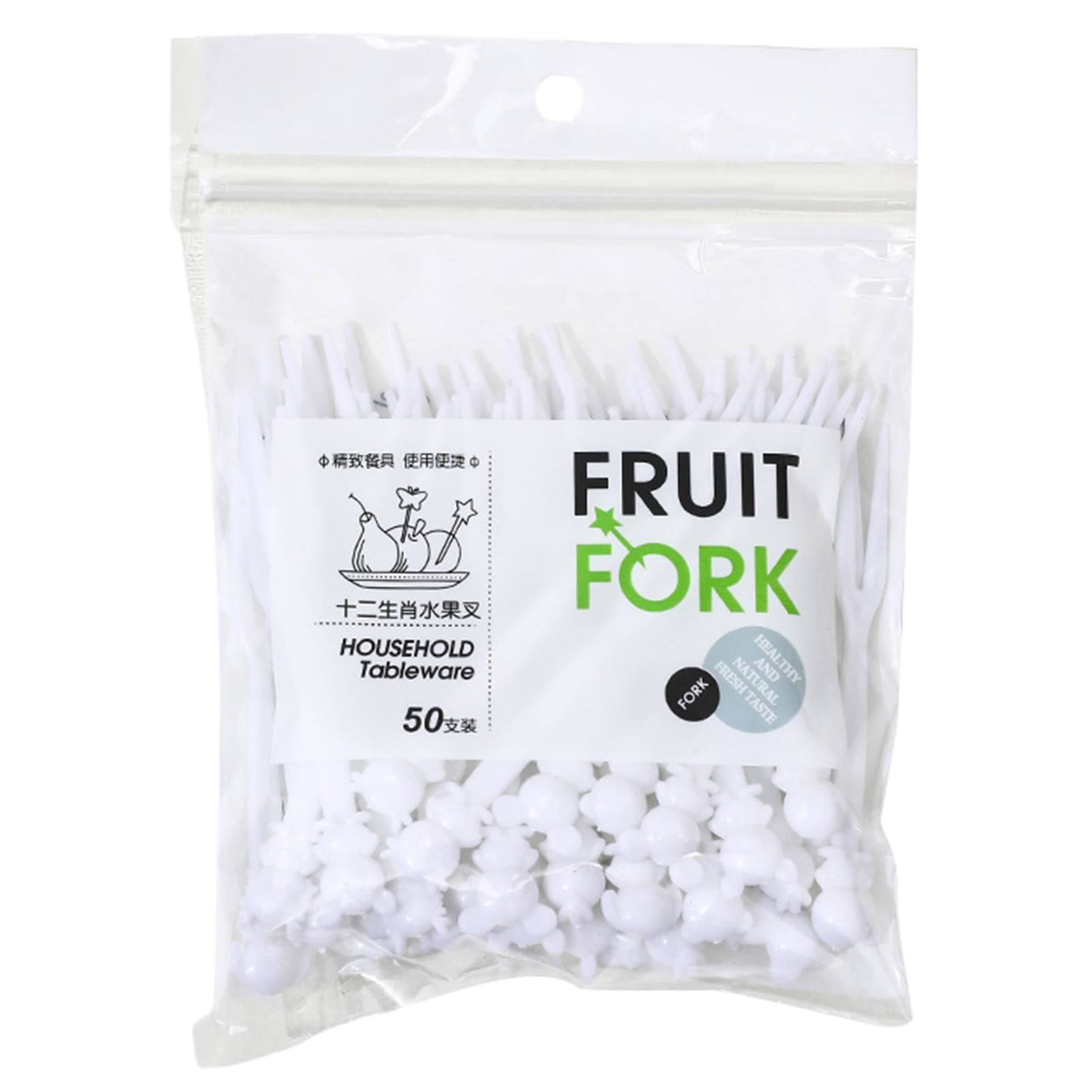 Manunclaims 50Pcs Zodiac Fruit Fork Cartoon Burr-free Chinese Style 12 ...