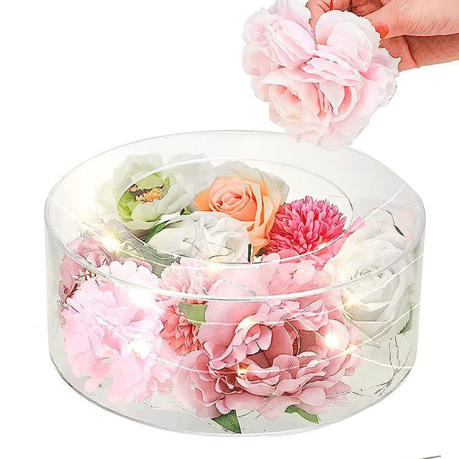 Manunclaims 7.87" x 7.87" Clear Plastic Wedding Cake Stands, Clear ...