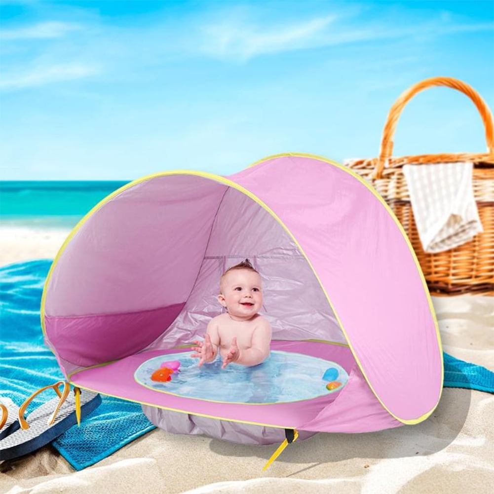 Manunclaims Baby Beach Tent with Pool Popup Collapsible Portable Shade ...