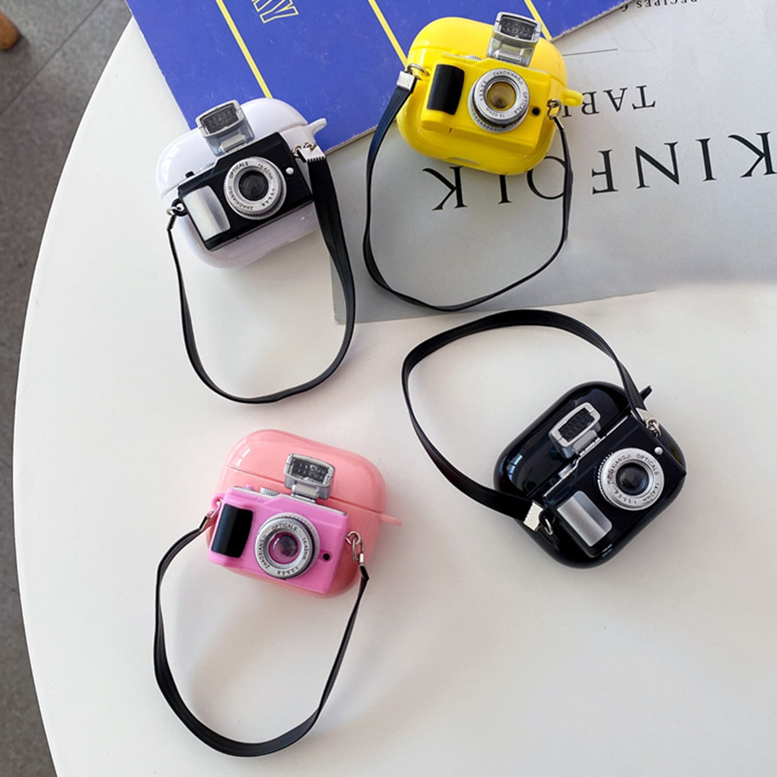 Manunclaims Earphone Case Mini Camera Shape Scratch-proof Portable ...