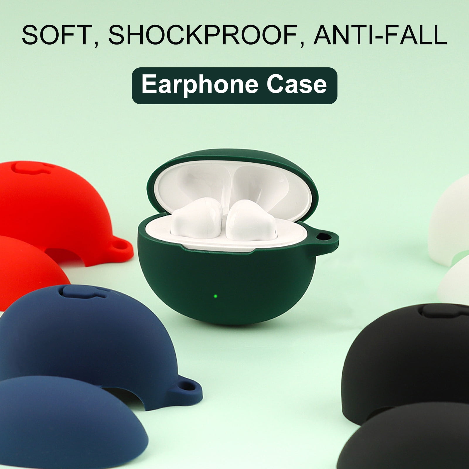Manunclaims Earphone Case Shockproof Soft Silicone Bluetooth-compatible ...