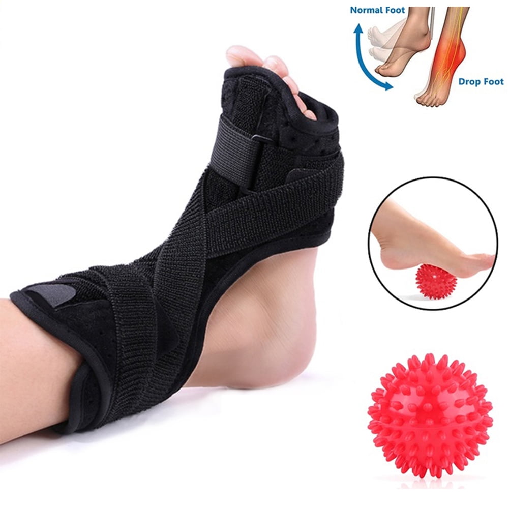 Manunclaims Adjustable Foot Drop Brace, Plantar Fasciitis Splint, Heel ...