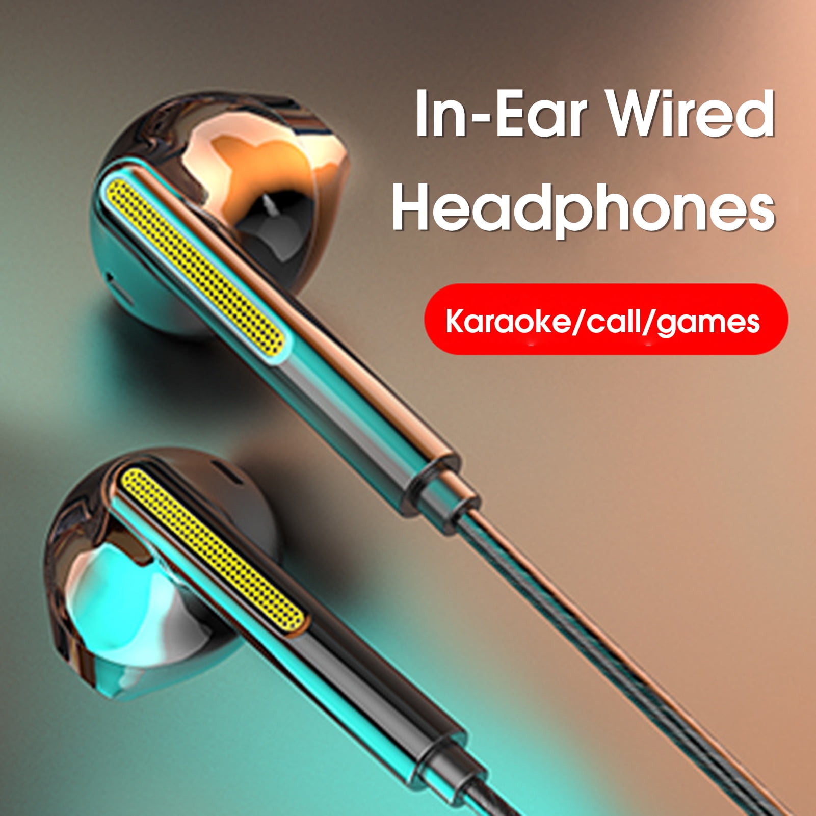 Manunclaims Wired Earphone Line Control with Microphone Mega Bass HiFi ...