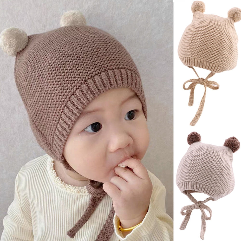 Manunclaims Yarn Baby Beanie Hat with Earflaps, Warm and Comfortable ...