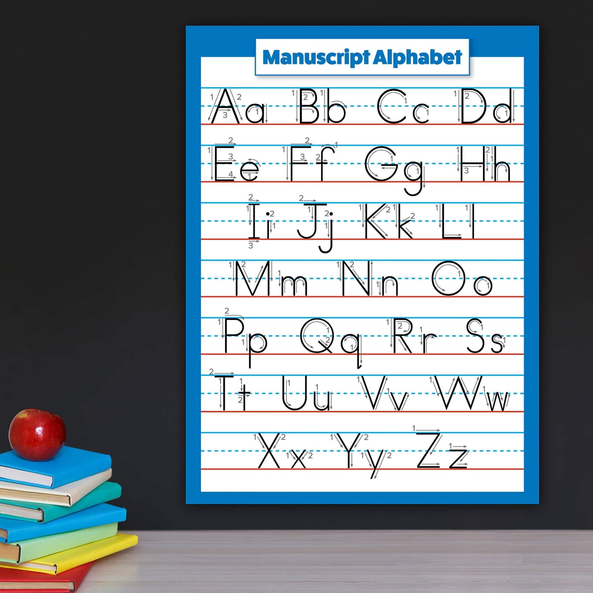 Manuscript ABC Alphabet Poster - Walmart.com