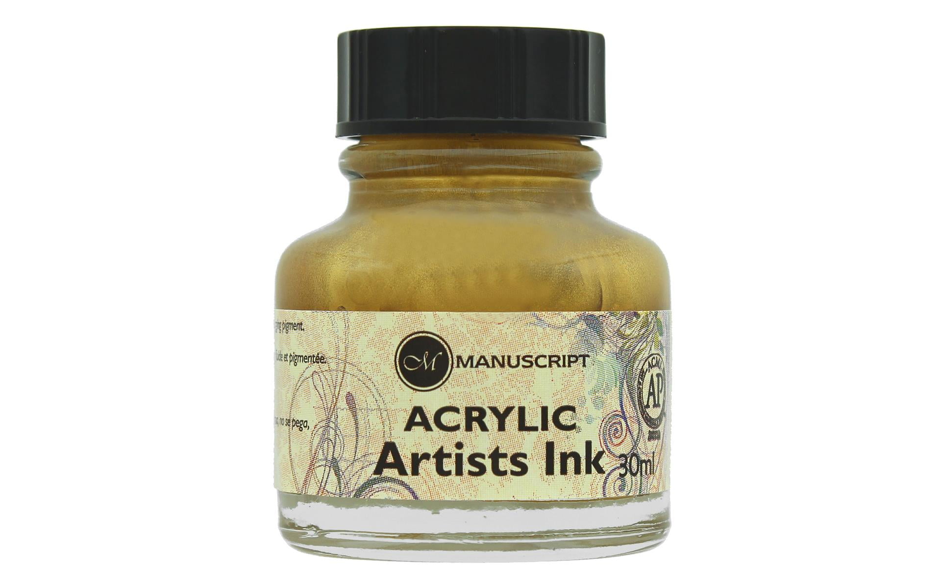 Manuscript Acrylic Artists Ink 30ml-Metallic Gold - Walmart.com
