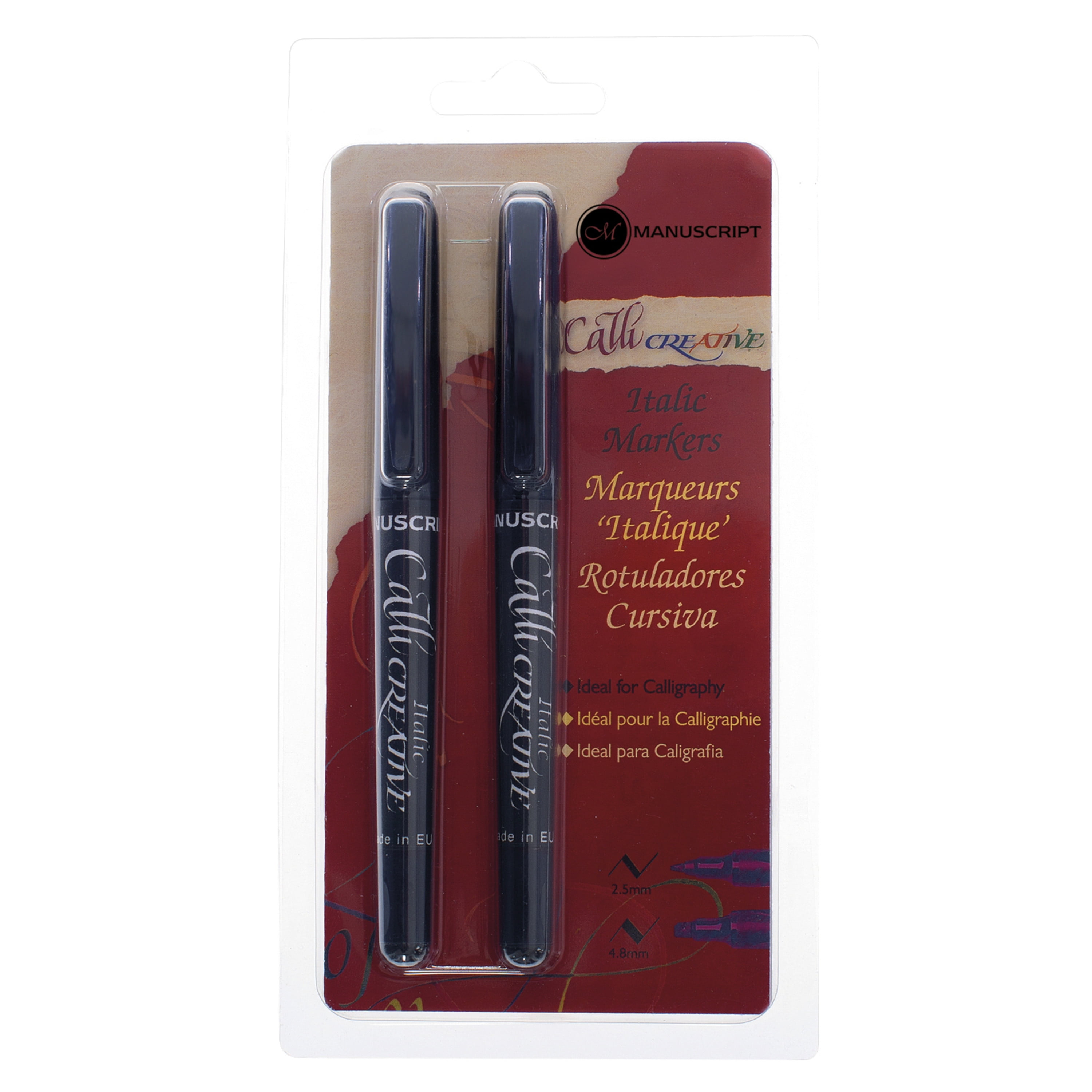 Manuscript Black Italic Marker Set, Left-Handed - Walmart.com