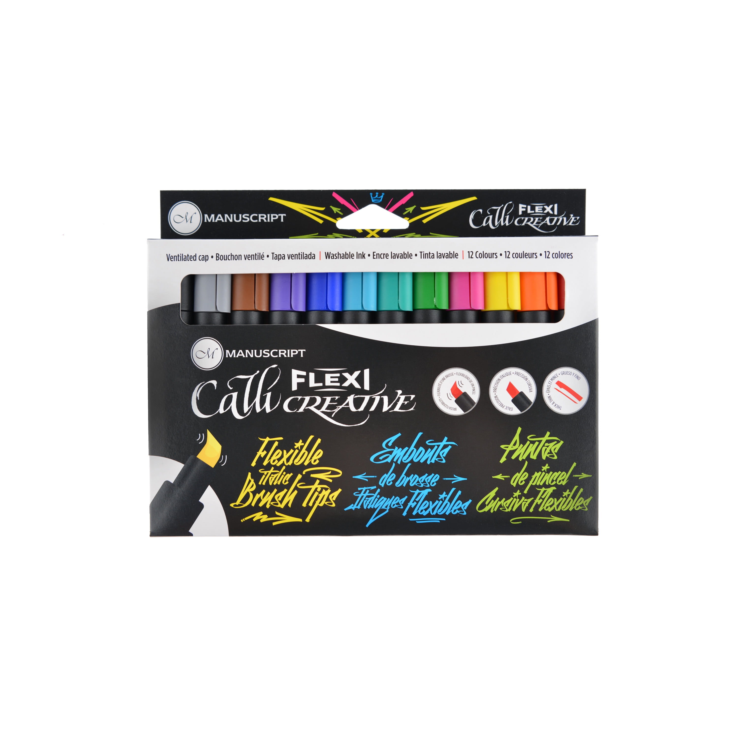 Manuscript CalliCreative Marker Set Flexi Tip, 12-Colors - Walmart.com