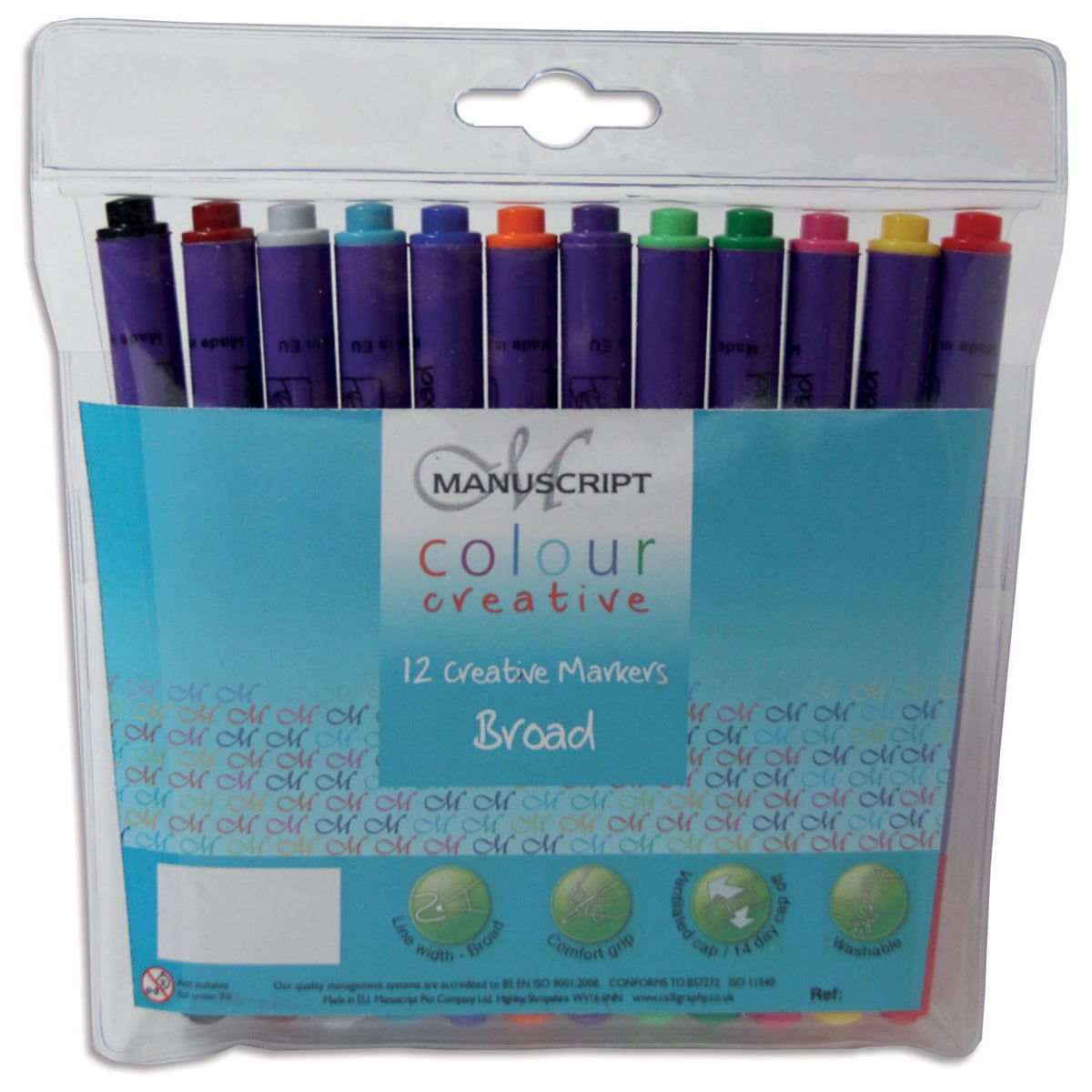 Manuscript Colour Creative Markers Broad Tip 12/Pkg - Walmart.com