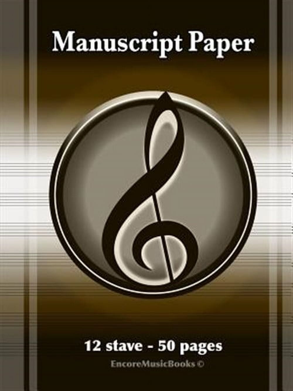 Manuscript Paper (50 Pages - 12 Stave) (Paperback) - Walmart.com