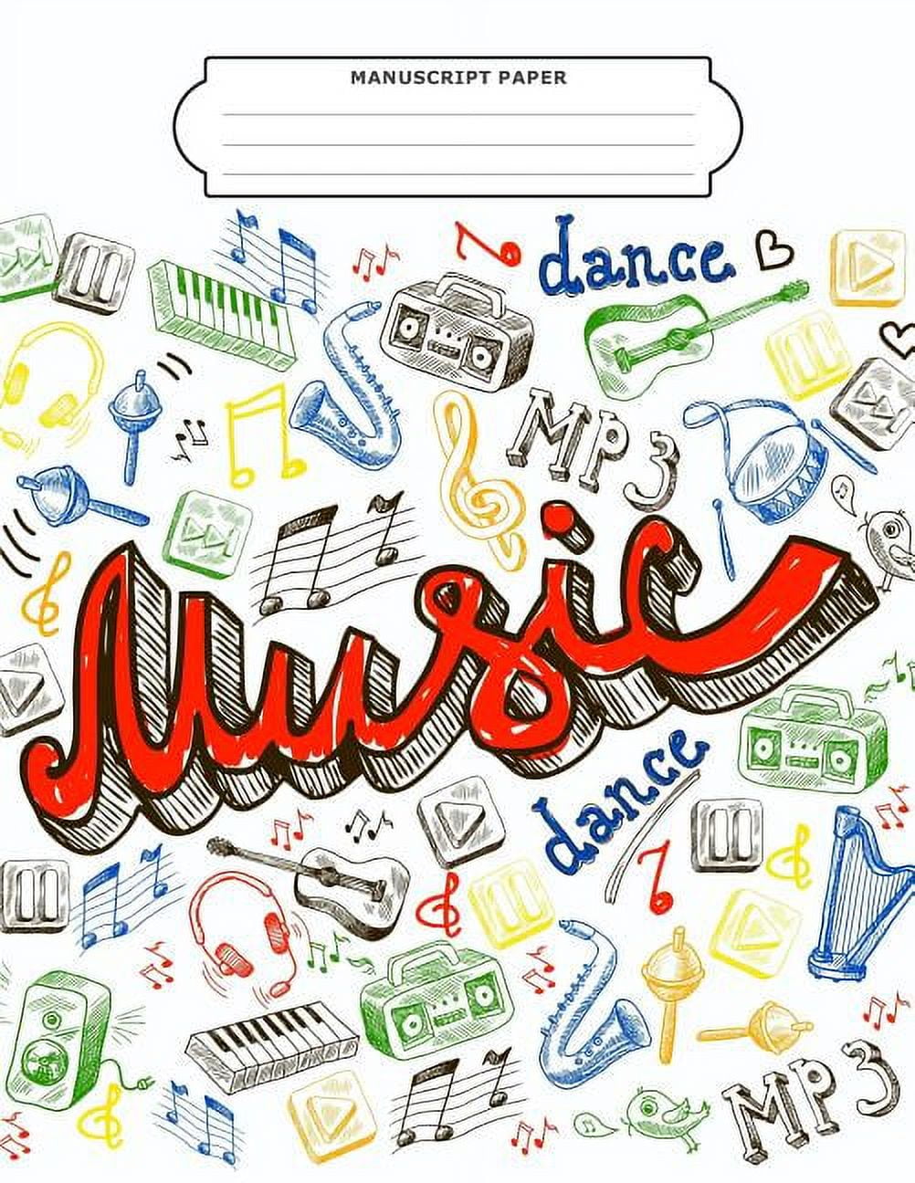 Manuscript Paper: Standard 12 Stave of Five Line Empty Staff Blank ...