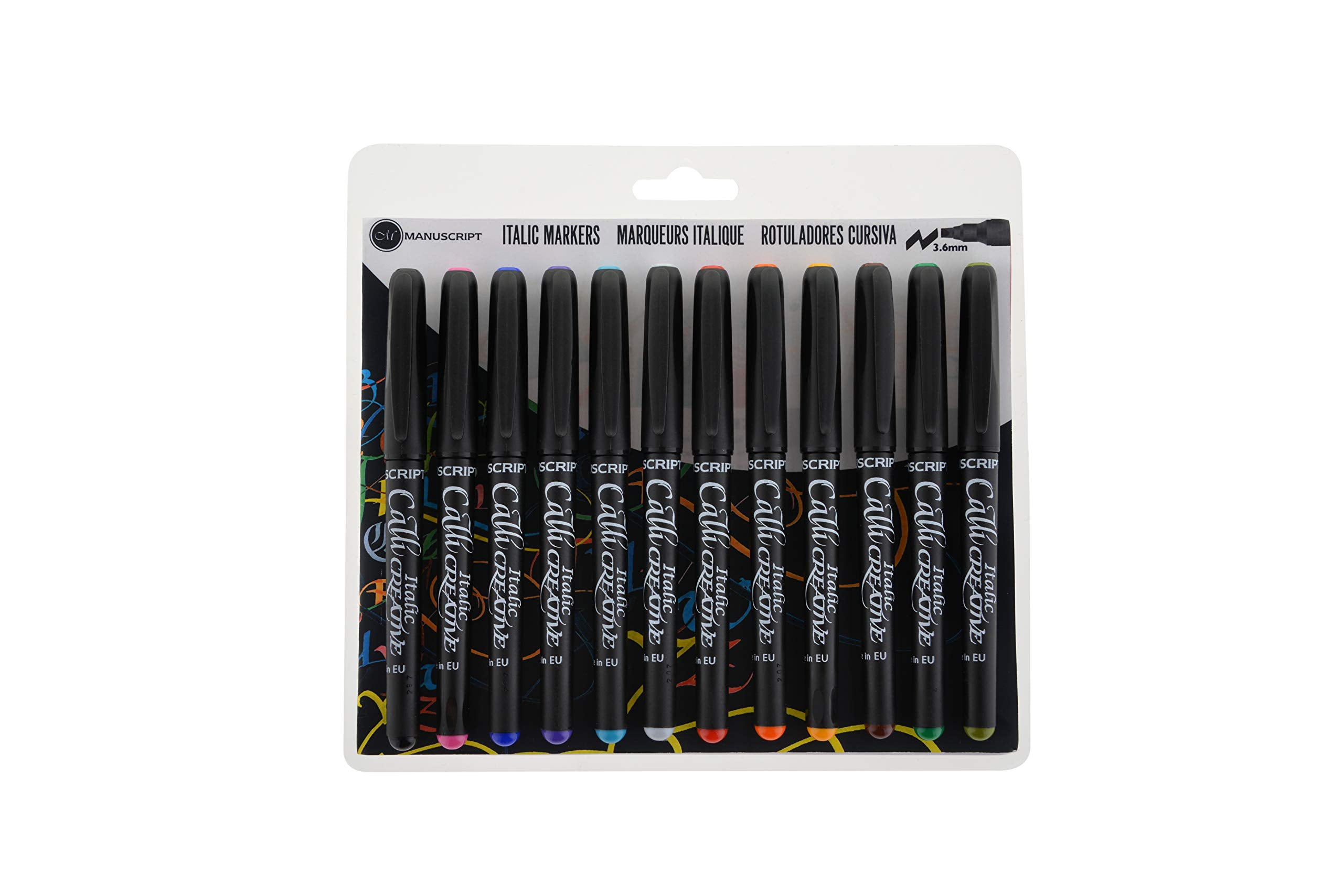 Manuscript Pen Manuscript Calli-Creative Markers, 3.6mm, 12-Pack ...